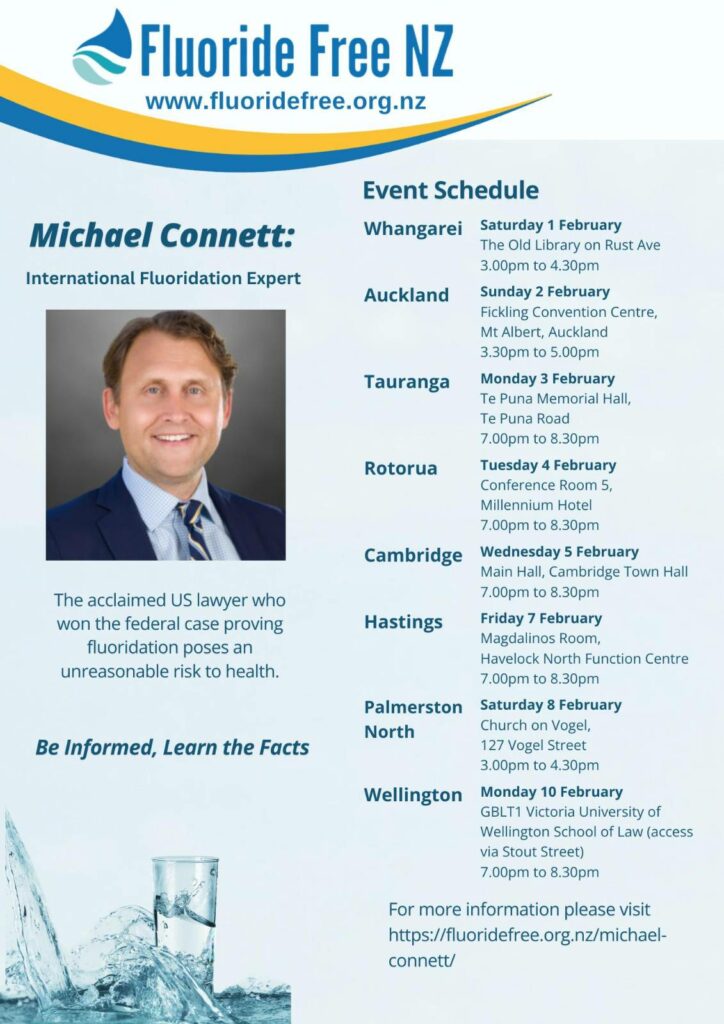 Michael Connett’s NZ Speaking Tour on Water Fluoridation - CityWatchNZ